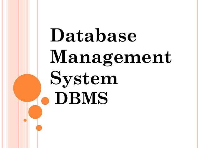 Database management system | PPT | Databases | Computer Software and ...