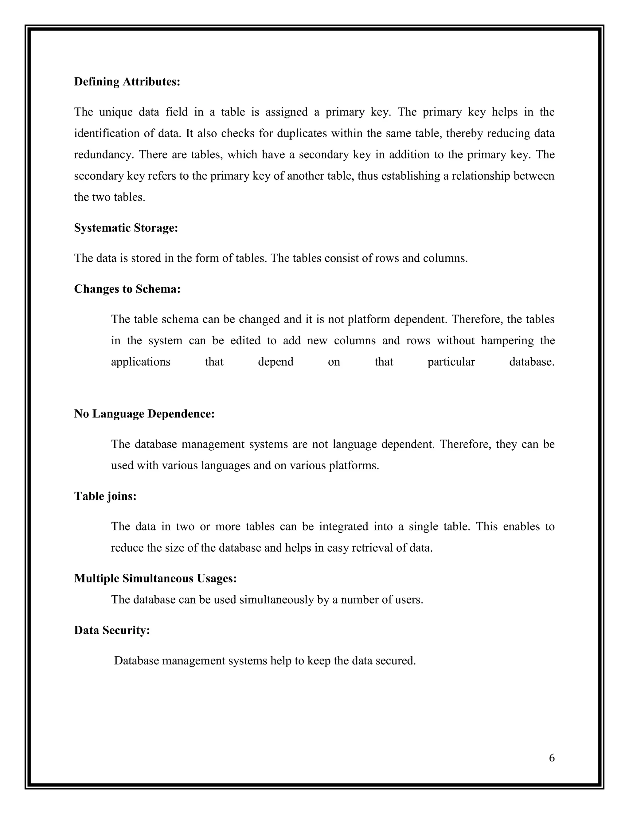 Database Management System Docx Databases Computer Software And