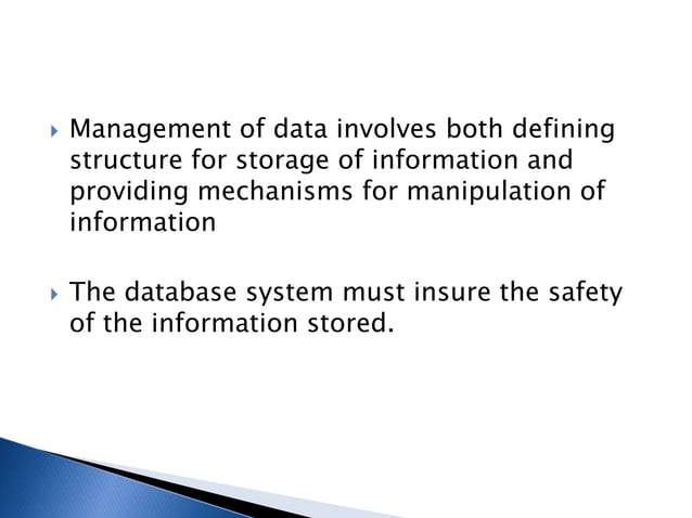 Data base management system | PPTX | Databases | Computer Software and Applications