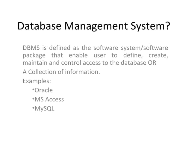 Database management system | PPT