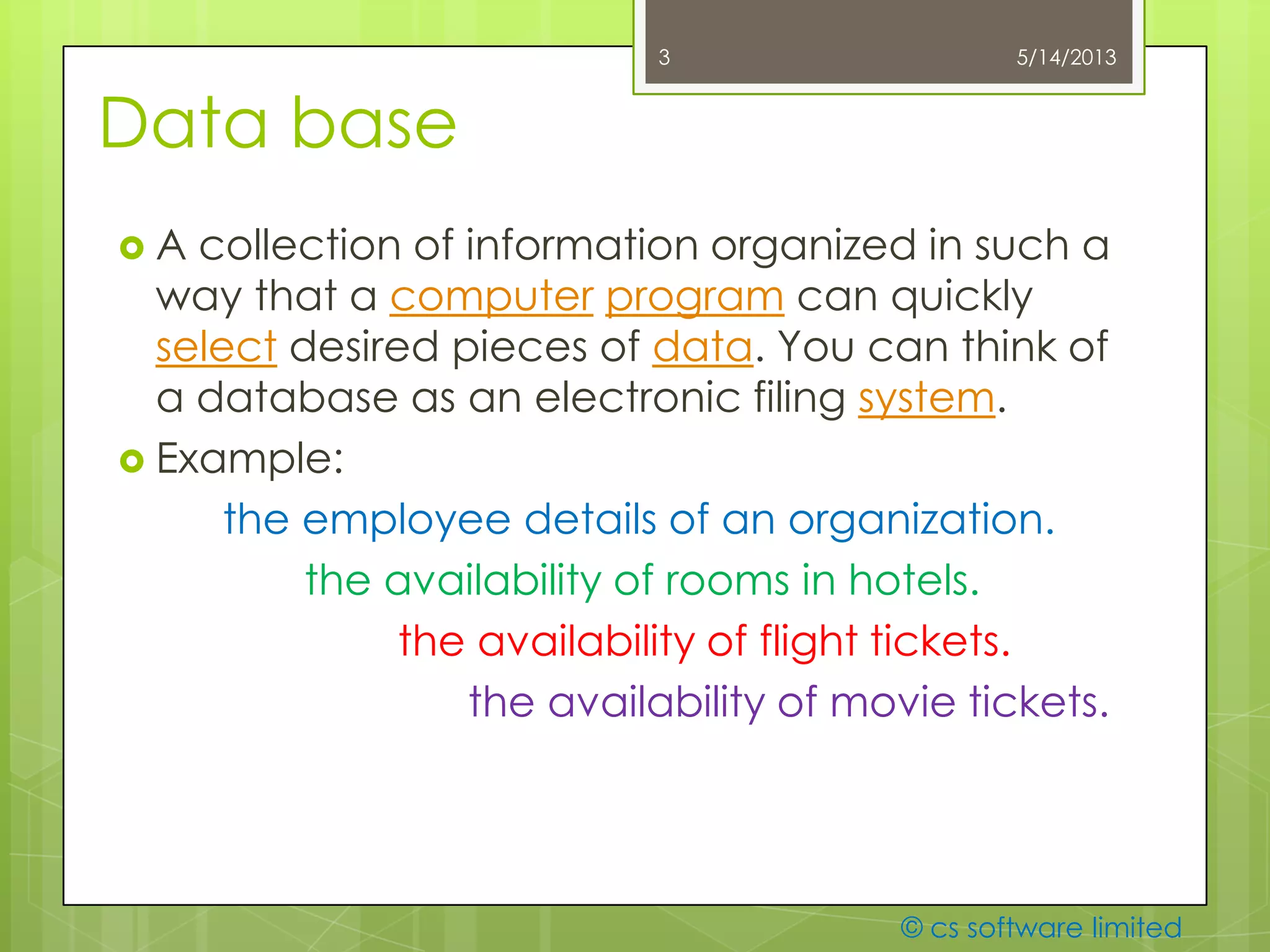 Databasemanagement system | PPT