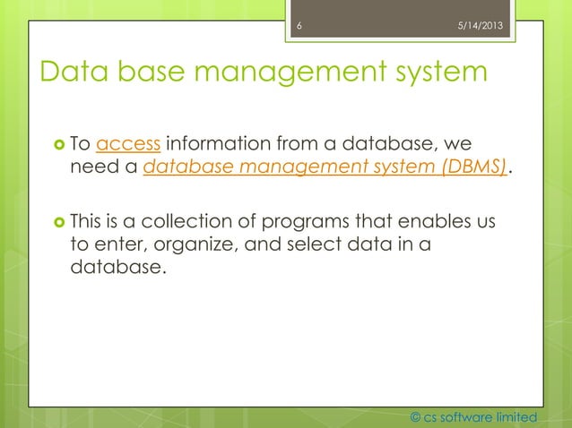 Databasemanagement system | PPT