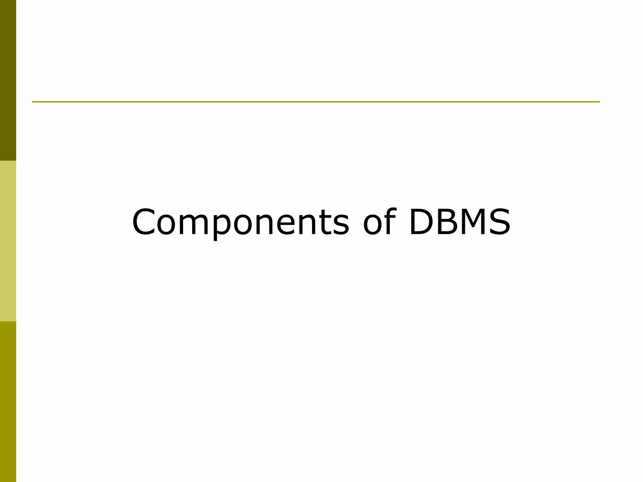 Data Base Management System Pptx Databases Computer Software And