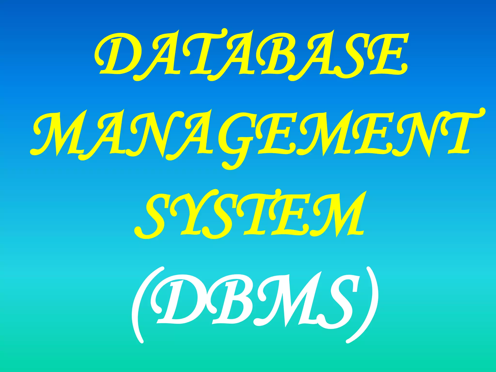 Database management system | PPTX