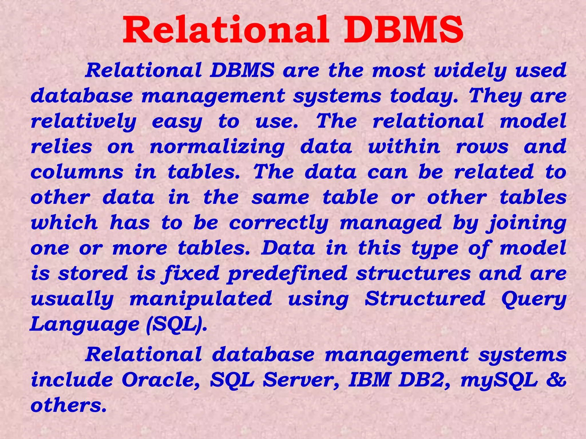 Database management system | PPTX