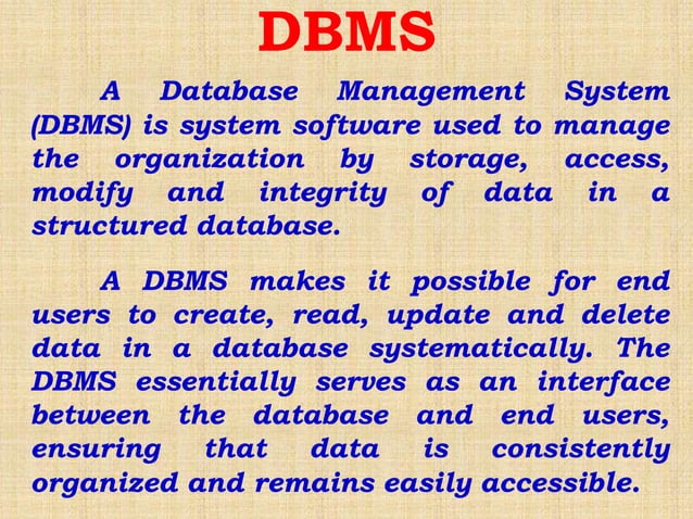 Database management system | PPTX