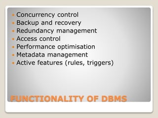 Database management system | PPTX