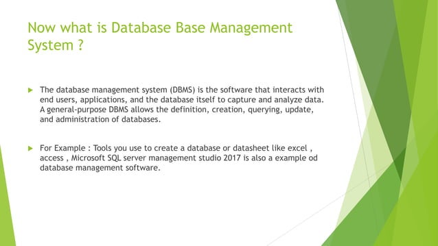 Data base management system | PPTX