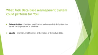 Data base management system | PPTX