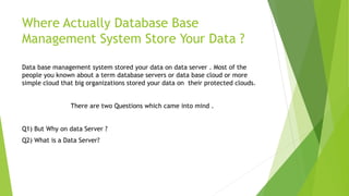 Data base management system | PPT