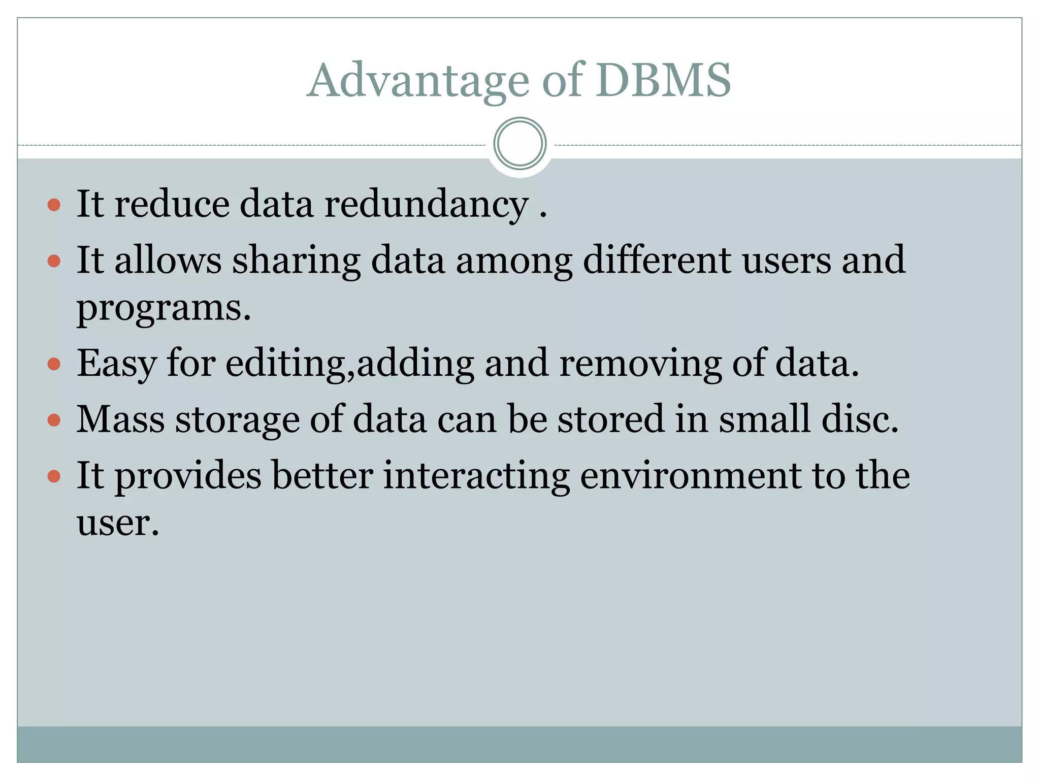 Database management system | PPTX