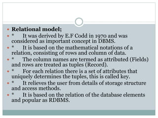 Database management system | PPTX