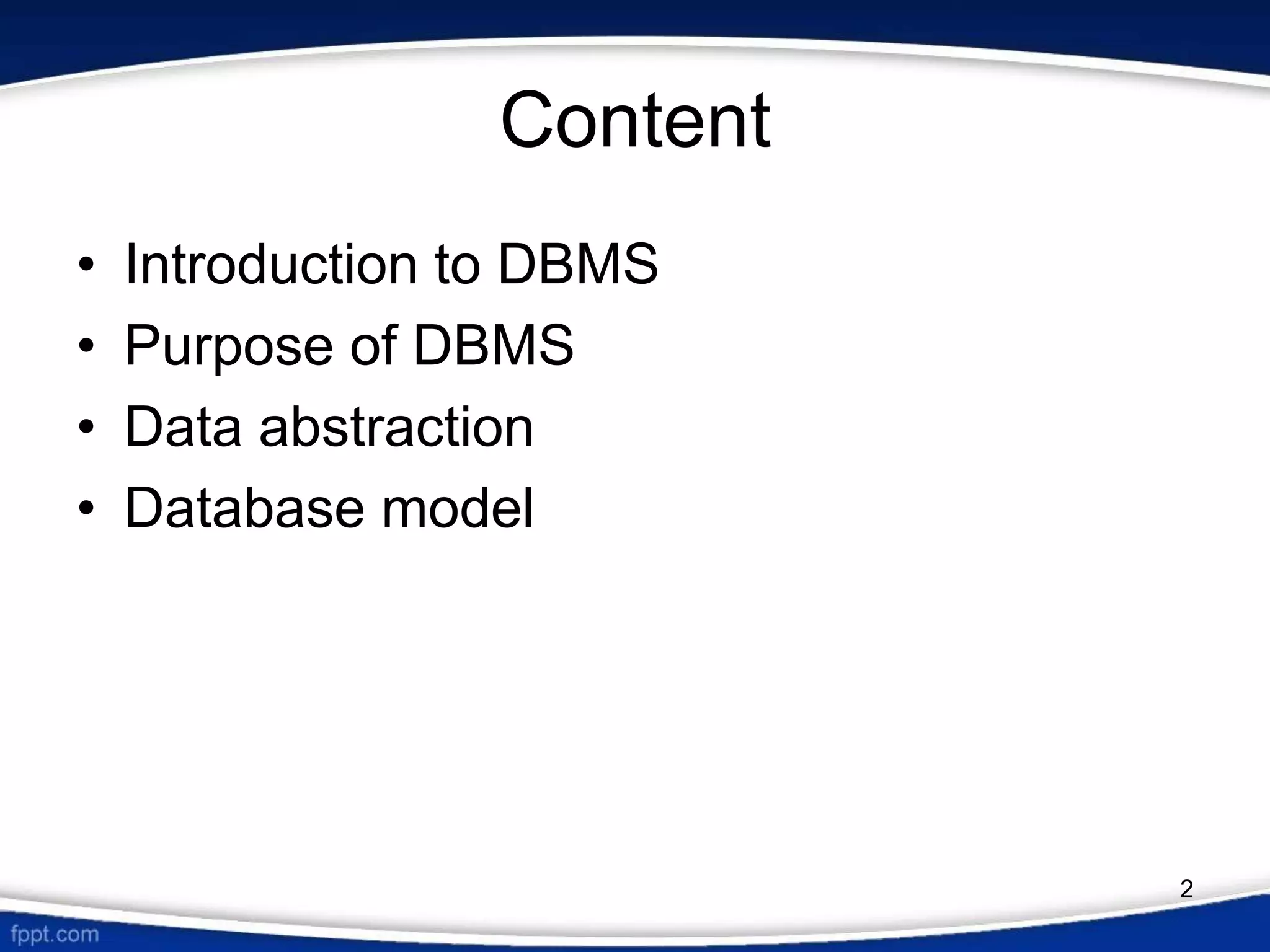 Database Management System Ppt