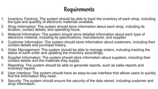Database Management System on shops in bangalore | PPT
