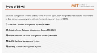Database management system in IT management | PPT