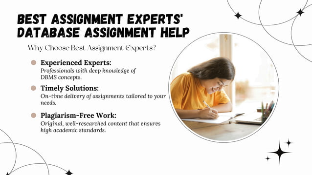 Database Management System Assignment Help | PPT Database Management System Assignment Help | PPT