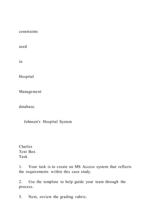 Database Management SystemCase Study | DOCX