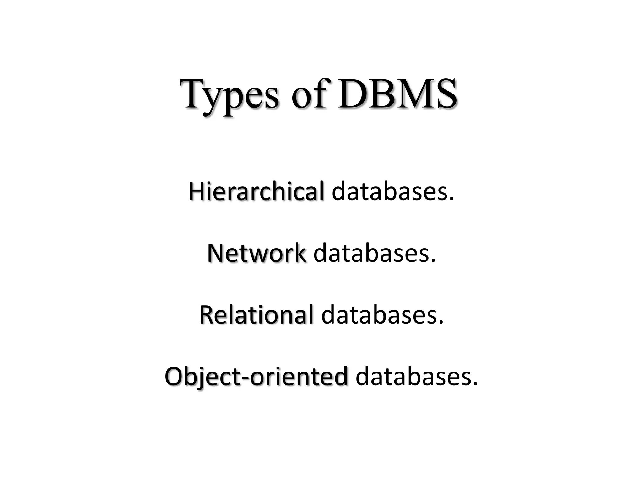 Database Management System Dbms Pptx Databases Computer Software And Applications