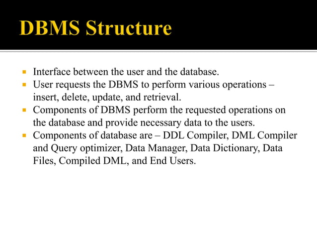 Database management system (dbms) | PPTX