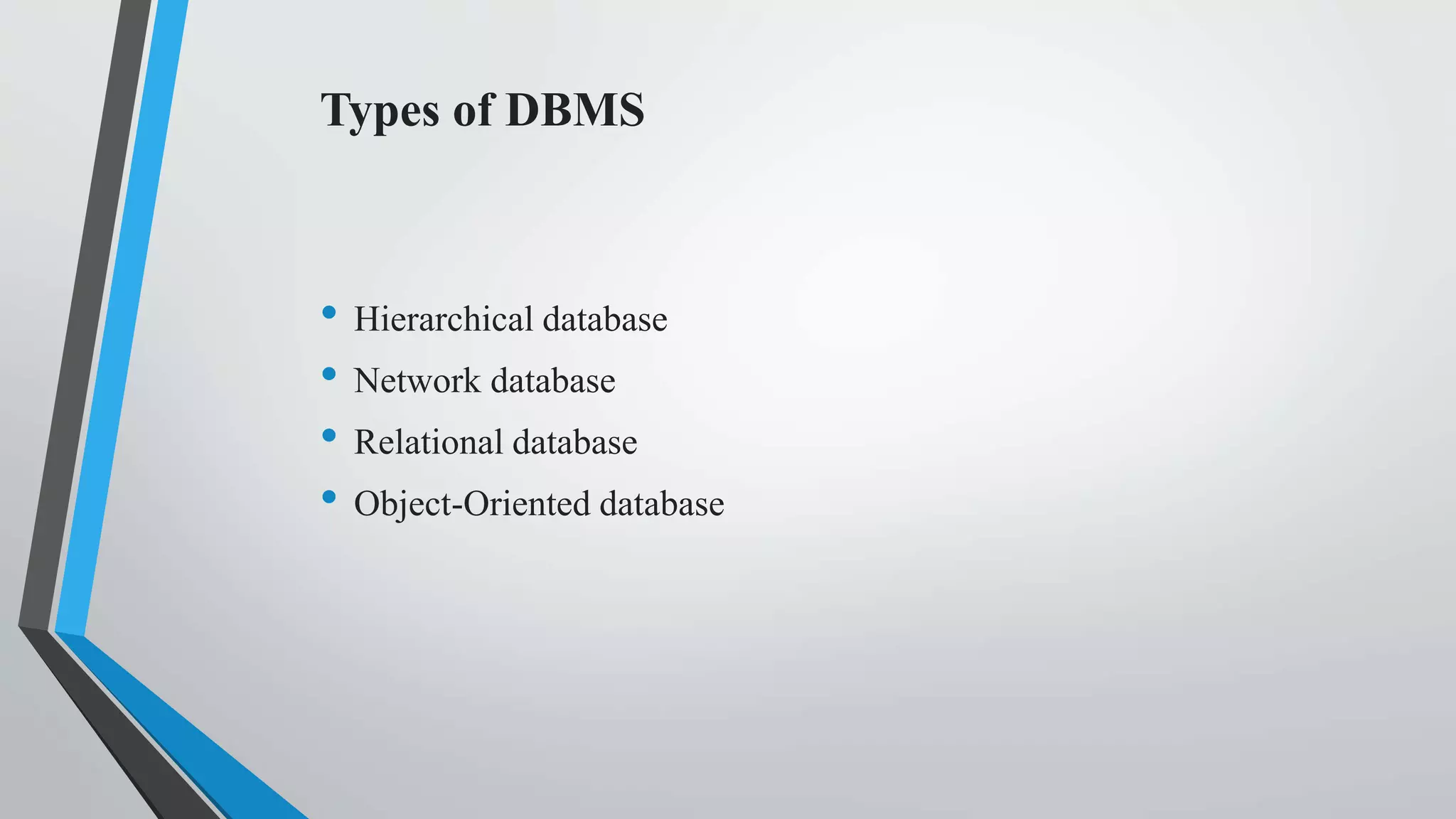 Database Management System (DBMS) | PPTX | Databases | Computer Software and Applications