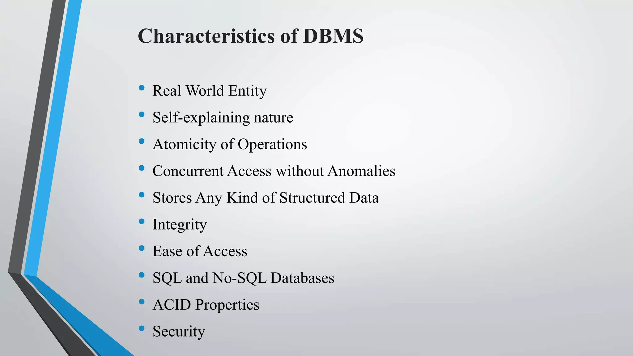 Database Management System (DBMS) | PPTX | Databases | Computer Software and Applications