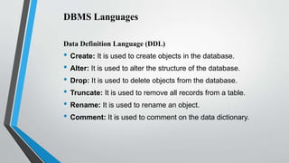 Database Management System (DBMS) | PPTX