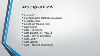 Database Management System (DBMS) | PPTX