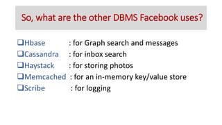 Database management system of facebook | PPTX