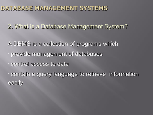 Database management system presentation | PPT
