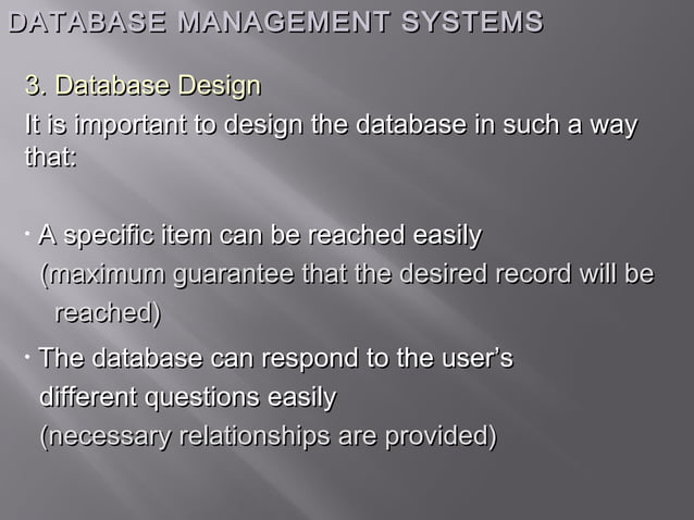 Database management system presentation | PPT