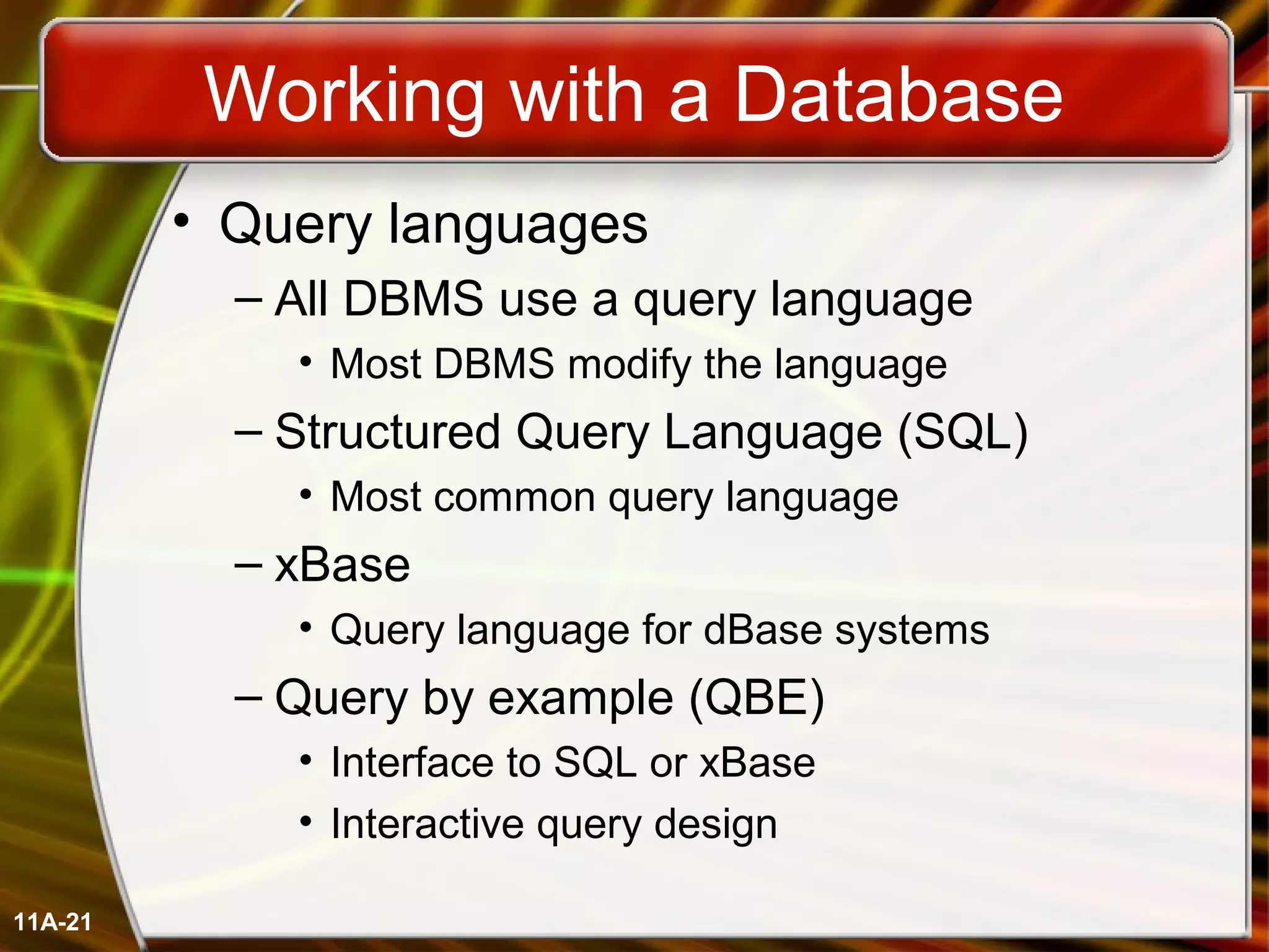 Database management systems | PPT