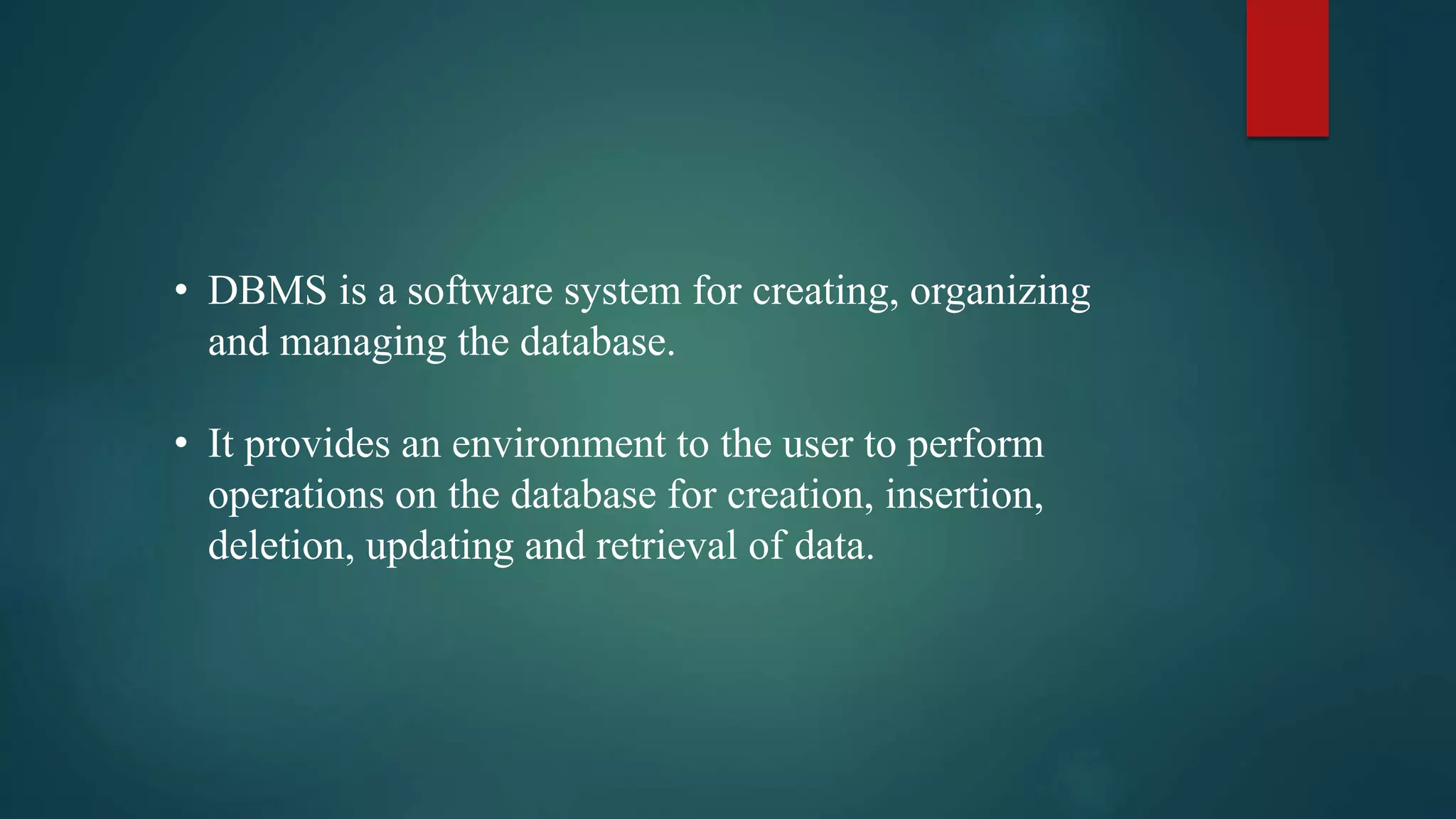 Database management systems | PPT