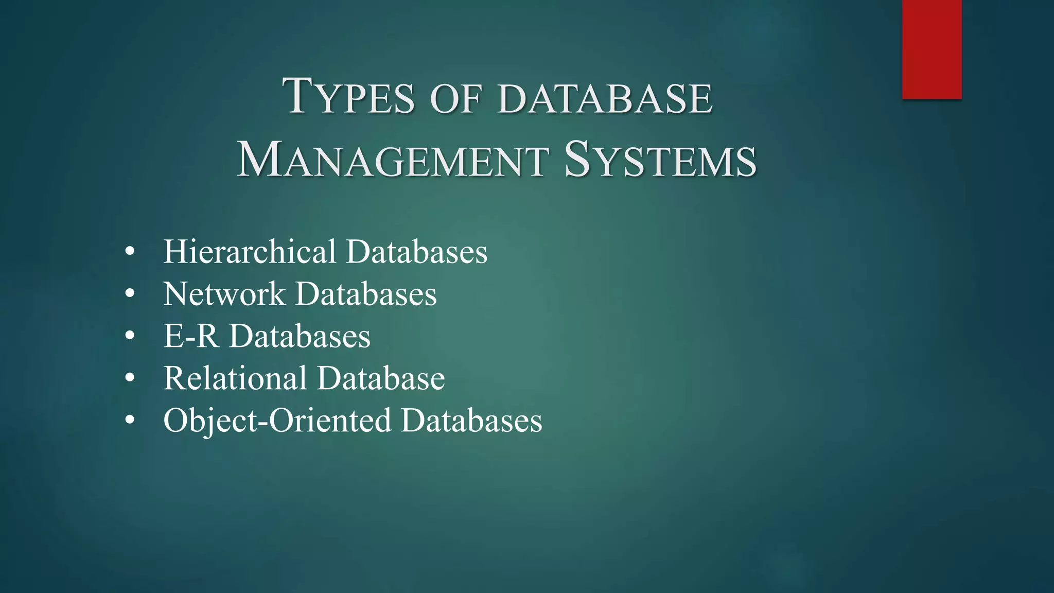 Database management systems | PPT
