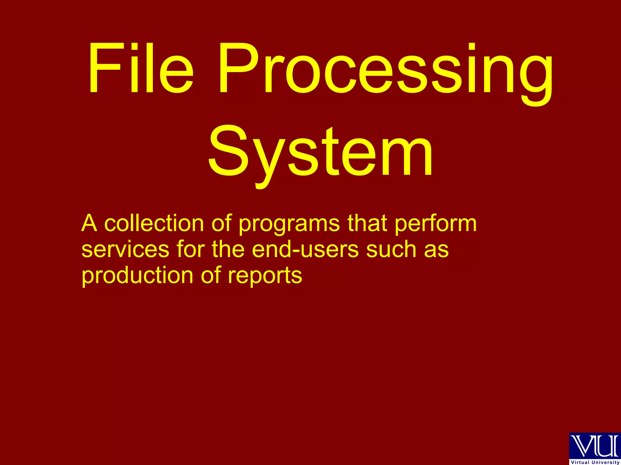 Database Management Systems Cs403 Power Point Slides Lecture 01 Ppt Databases Computer