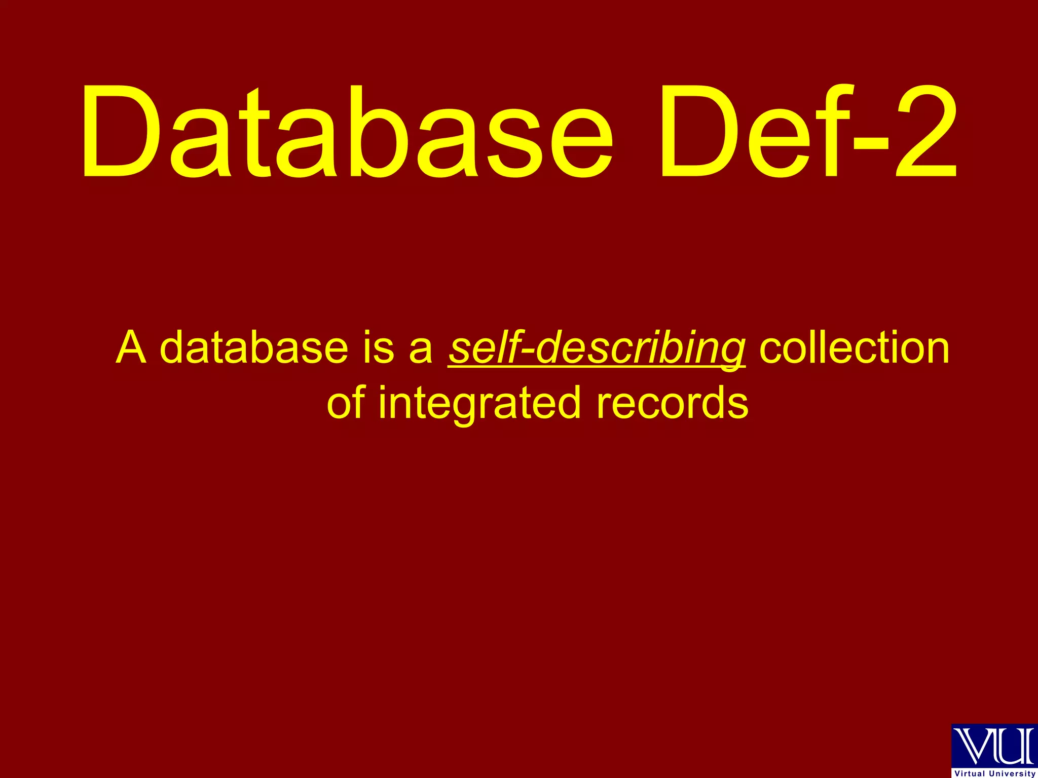 Database Management Systems Cs403 Power Point Slides Lecture 01 Ppt Databases Computer