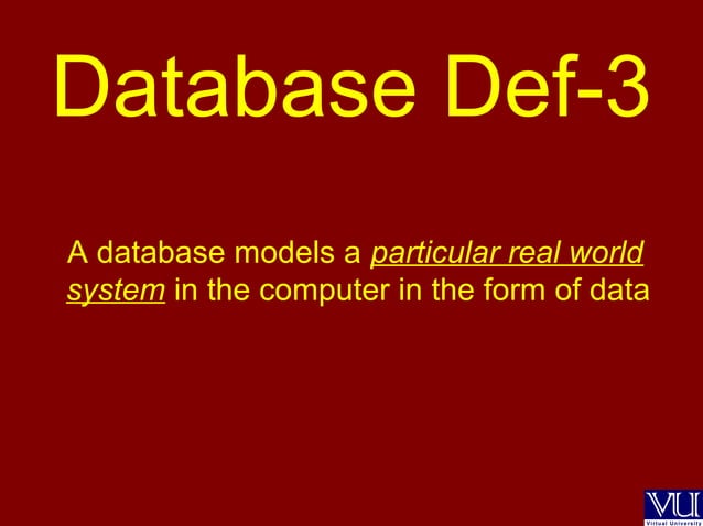 Database Management Systems Cs403 Power Point Slides Lecture 01 Ppt Databases Computer
