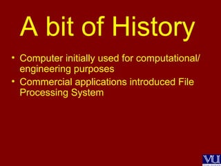 Database management systems cs403 power point slides lecture 01 | PPT