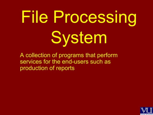 Database Management Systems Cs403 Power Point Slides Lecture 01 Ppt