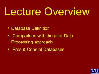Database management systems cs403 power point slides lecture 01 | PPT
