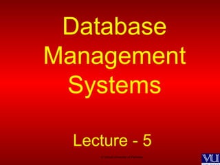 Database management systems cs403 power point slides lecture 05 | PPT
