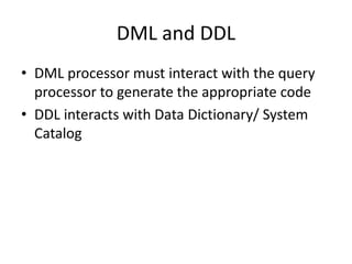 Database management systems components | PPTX