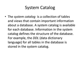 Database management systems components | PPTX