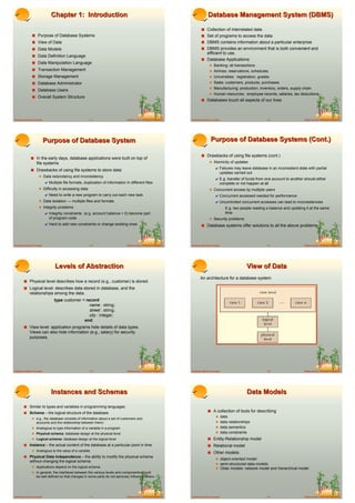 Data base management systems ppt | PDF