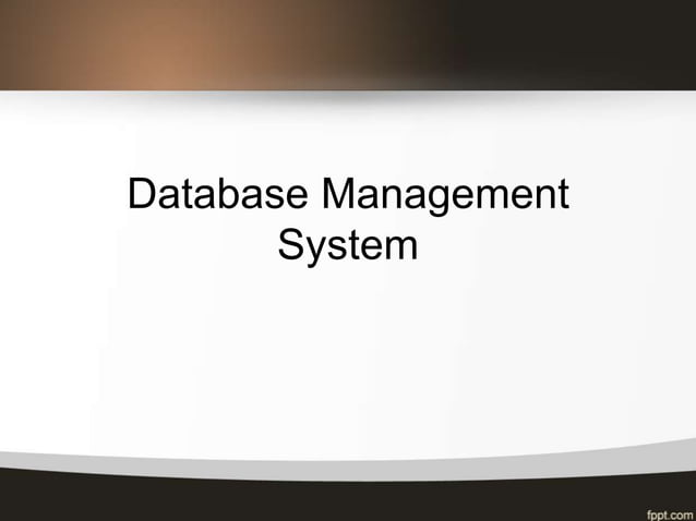 ORACLE: Database management system student | PPT