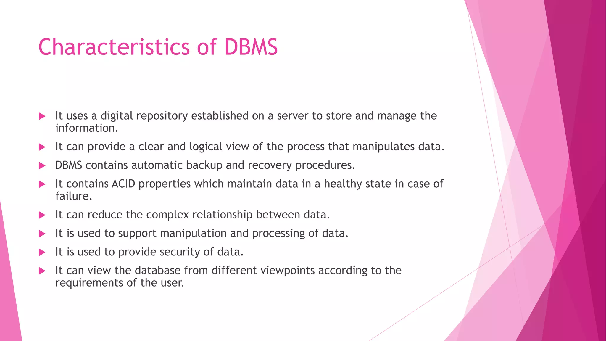 Database Management System(UNIT 1) | PPT