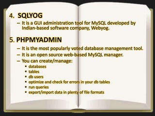 DATABASE MANAGERS | PPT