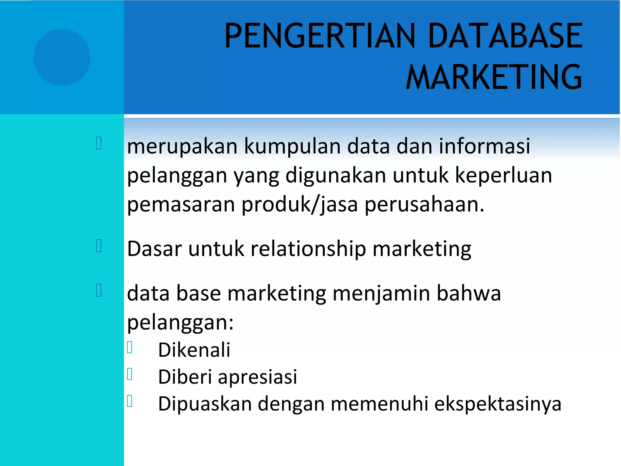 Database marketing | PPT