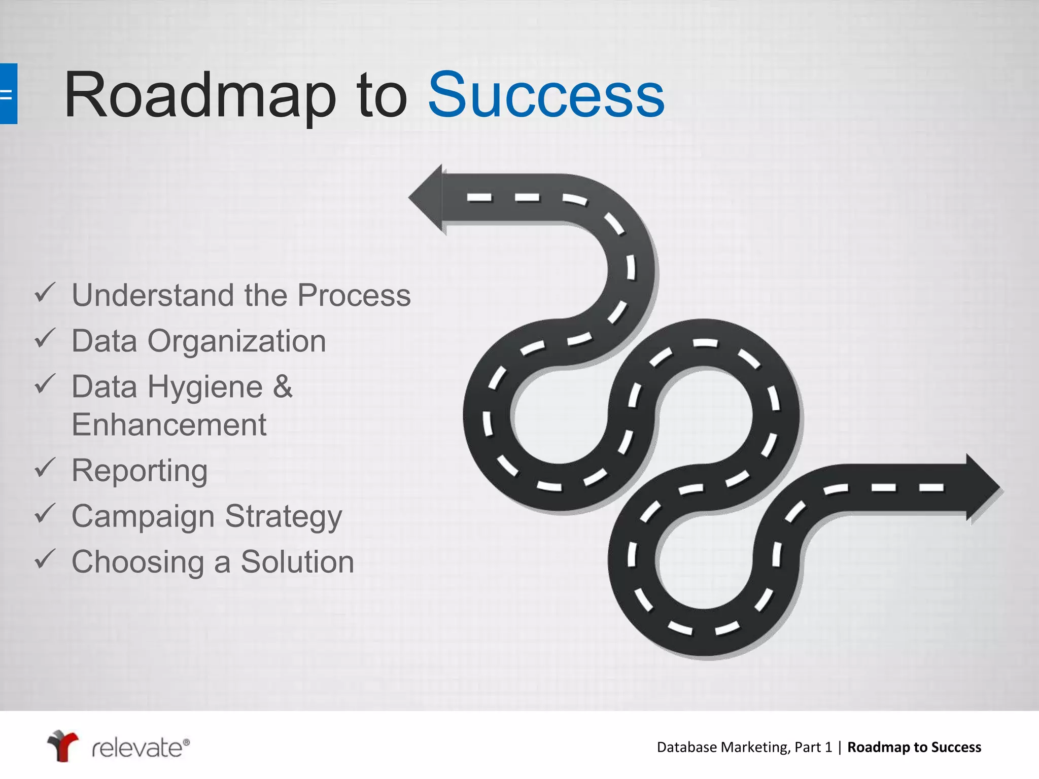 Database marketing, part 1 roadmap to success | PPT