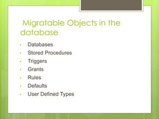 Database migration | PPT