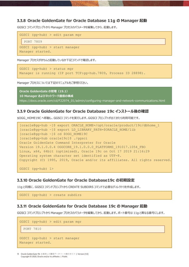 Oracle GoldenGate 19c を使用した 簡単データベース移行ガイド_v1.0 | PDF